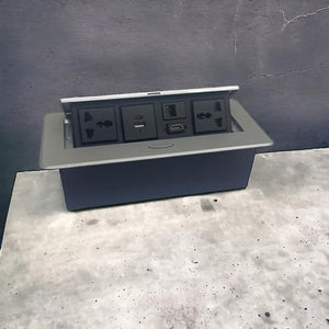 Table Popup Socket, Power Outlet LED Receptacle 250V 16A Dual USB/Type