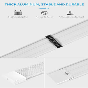 LED Dustproof Tube Light, 4FT 100W 6500K Easy Installed on Ceiling or